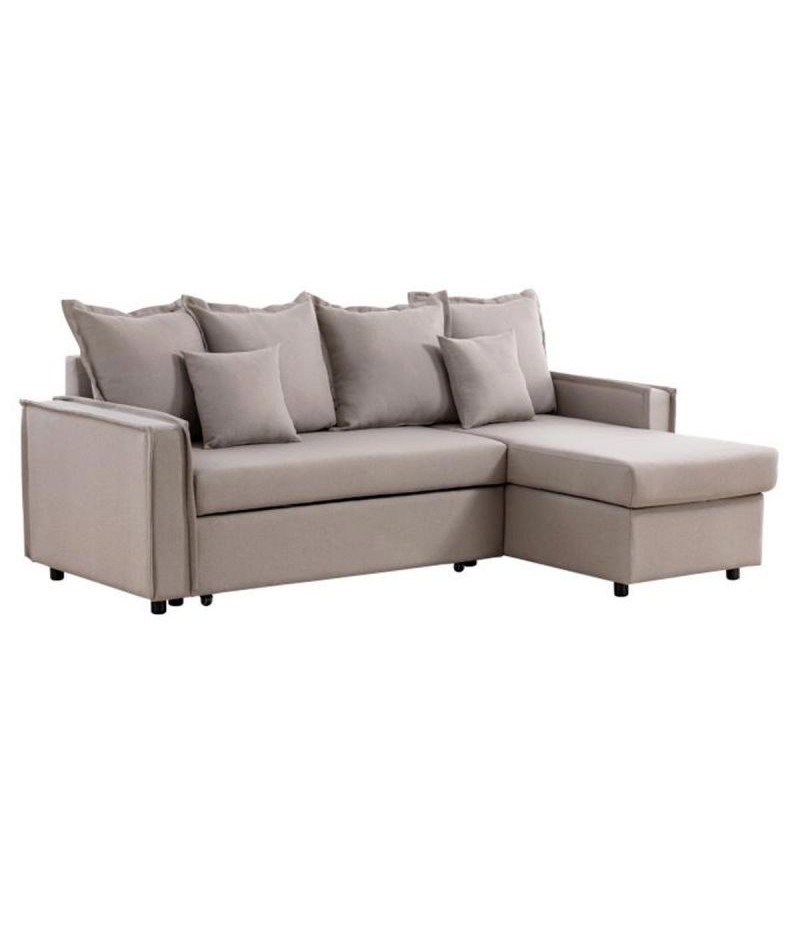 Tanaro - Sofacama esquinero estilo moderno tela color beige