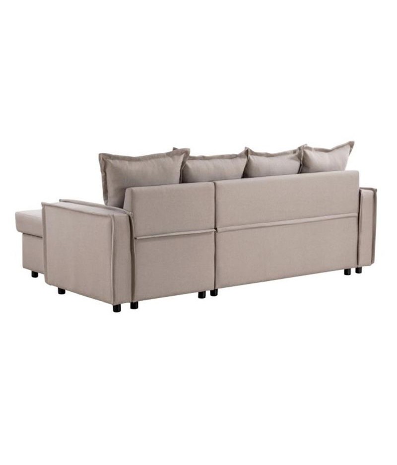 Tanaro - Sofacama esquinero estilo moderno tela color beige