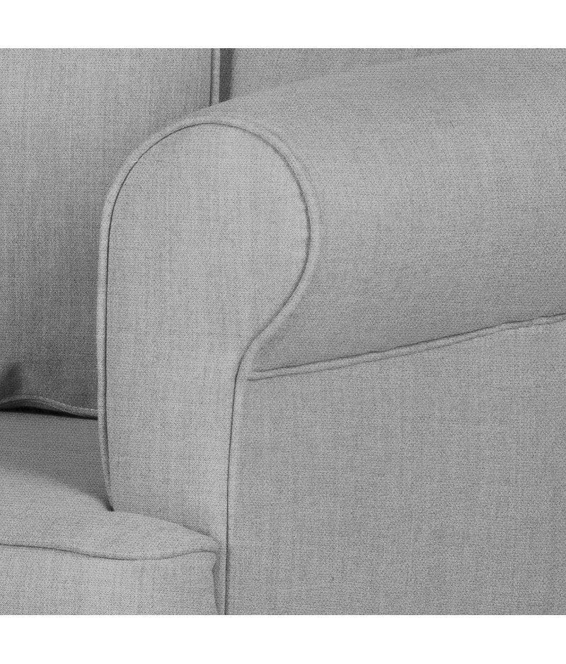 Adele – Sillón estilo moderno con tela gris claro
