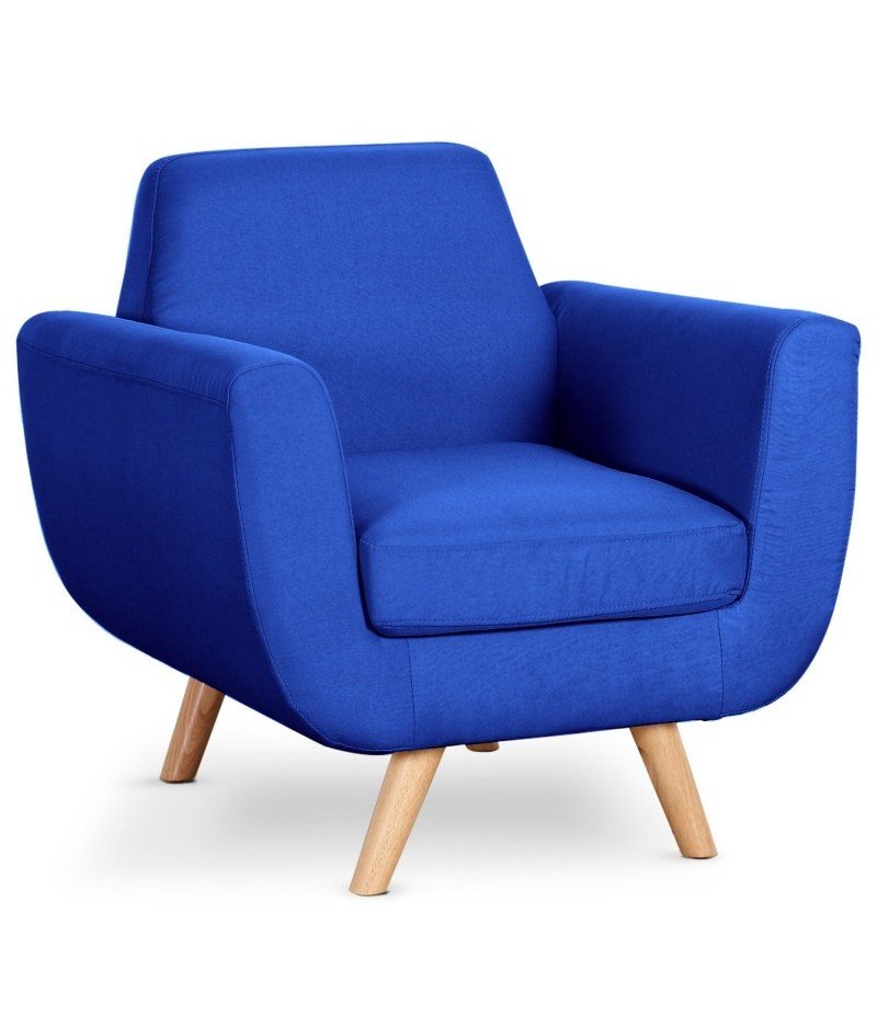 Romeo- Sillón estilo moderno en tela color azul rey